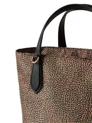 Borbonese B-escape Optyll-print Leather-trim Tote Bag