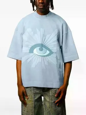 HOUSE OF ERRORS All-seeing Logo-print T-shirt - Blue