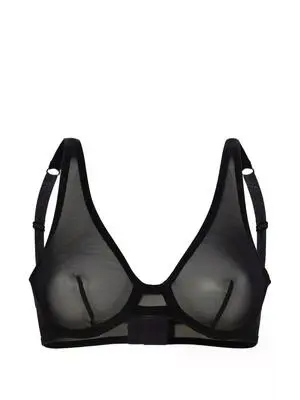 Wolford Tulle Velvet-trim Plunge Bra
