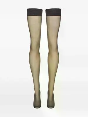 Wolford 20 Stay-up Sheer Stockings - Black