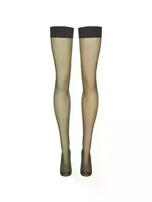 Wolford 20 Stay-up Sheer Stockings - Black