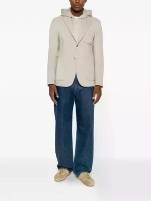 MANUEL RITZ Twill-jersey Hooded Jacket