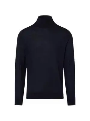 Liu Jo Turtleneck Sweater In Wool Merinos - Blue