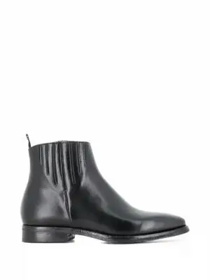ALBERTO FASCIANI Megan Side-zip Leather Ankle Boots - Black