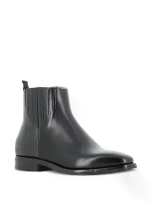 ALBERTO FASCIANI Megan Side-zip Leather Ankle Boots - Black
