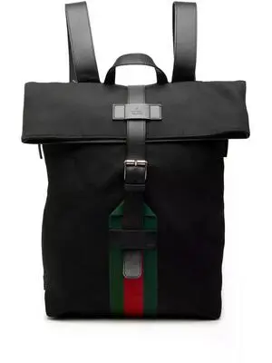 Gucci 2000-2015 Canvas Techno Web Fold Over Backpack