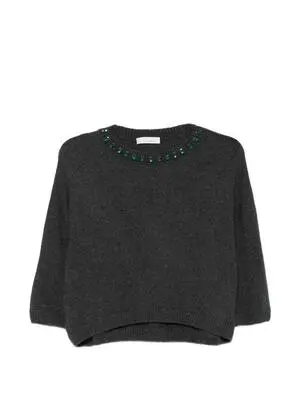Liviana Conti Crystal-embellished Knitted Sweater