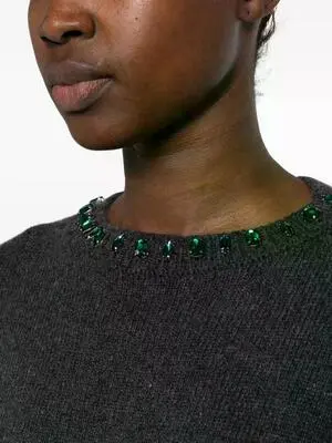 Liviana Conti Crystal-embellished Knitted Sweater