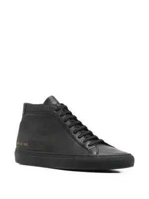 COMMON PROJECTS High-top Leather Sneakers - Black