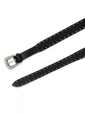 Anderson's Stud-embellished Engraved-buckle Belt