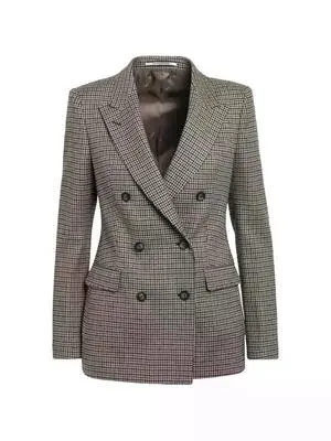 Tagliatore Houndstooth Double-breasted Blazer - Brown