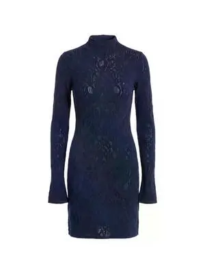 DONDUP Open-knit Long-sleeved Mini Dress