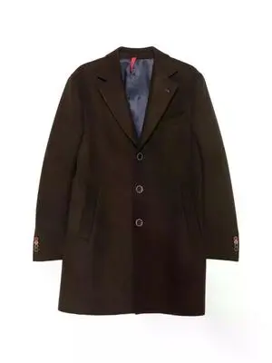 MANUEL RITZ Slim-fit Notched-lapel Coat - Brown