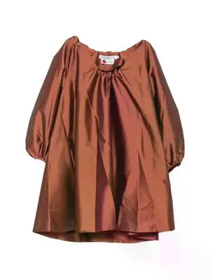 Bernadette George Puff-sleeve Mini Dress - Brown