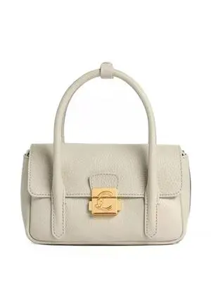COCCINELLE Mini C-me Lock Logo-clasp Leather Shoulder Bag - White