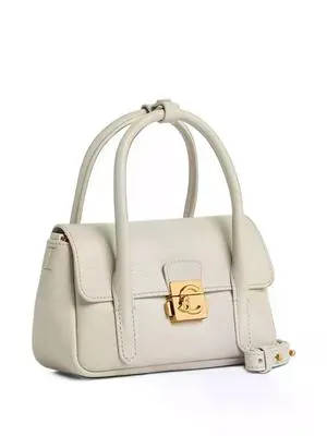 COCCINELLE Mini C-me Lock Logo-clasp Leather Shoulder Bag - White