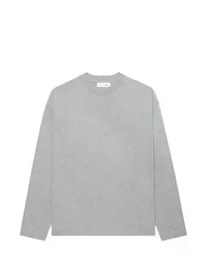 ESSENTIALS Logo-print Long-sleeve T-shirt - Grey