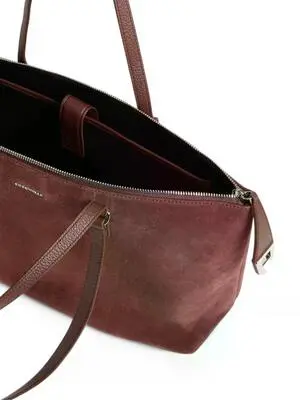 COCCINELLE Large Smart To Go Beat Suede Leather Tote Bag