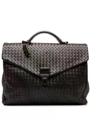 Bottega Veneta 2007 Nappa Intrecciato Briefcase Business Bag - Brown
