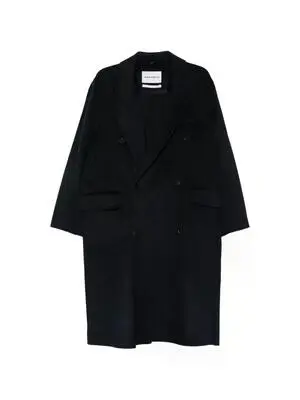 AMARANTO Double-breasted Coat - Blue