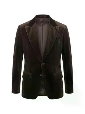 LARDINI Attitude Drop 7 Reg Velvet Peak-lapel Blazer