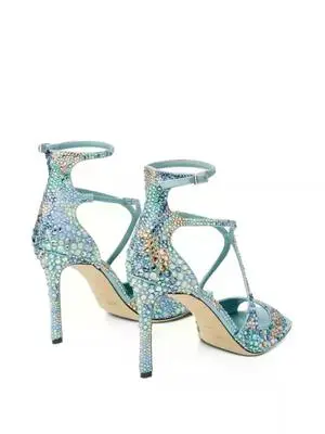 JIMMY CHOO Azia 95 Crystal-embellished Sandals