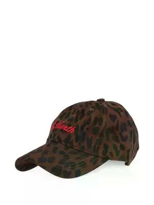 MC2 SAINT BARTH Leopard-print Embroidered Baseball Cap - Brown