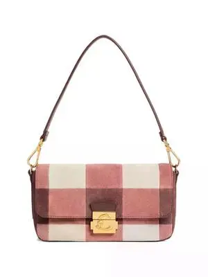 COCCINELLE Medium C-me Lock Check-pattern Shoulder Bag
