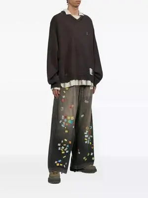 Mihara Yasuhiro Triple Layered Collared Knit Sweater
