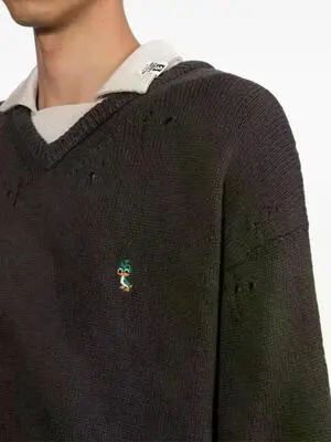 Mihara Yasuhiro Triple Layered Collared Knit Sweater