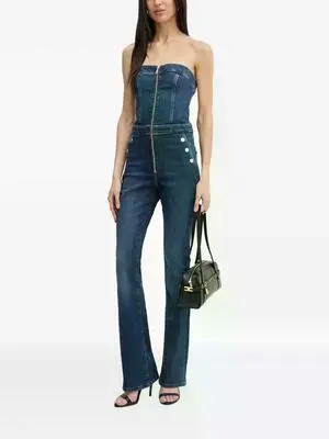 Guess Button-embellished Zip-front Jumpsuit