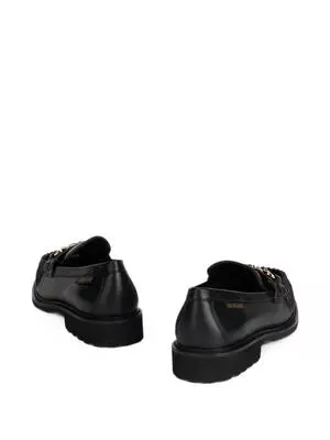 Moschino Logo-plaque Leather Loafers
