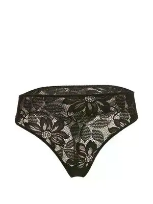 Wolford Floral-lace Thong - Black