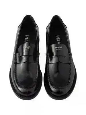 Prada Brushed Leather Loafers