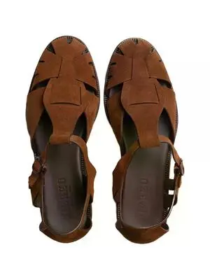 Hereu Pesca Suede Fisherman Sandals - Brown
