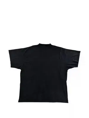 Balenciaga Logo-print Distressed T-shirt - Black