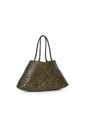 Dragon Diffusion Big Santa Croce Woven Leather Tote Bag