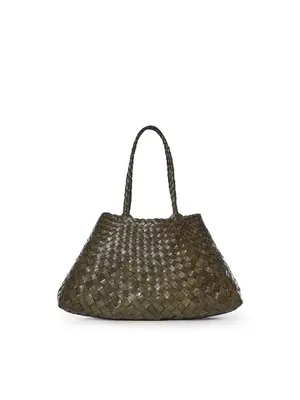 Dragon Diffusion Big Santa Croce Woven Leather Tote Bag