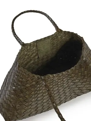 Dragon Diffusion Big Santa Croce Woven Leather Tote Bag
