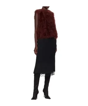 YVES SALOMON Cropped Feather Vest