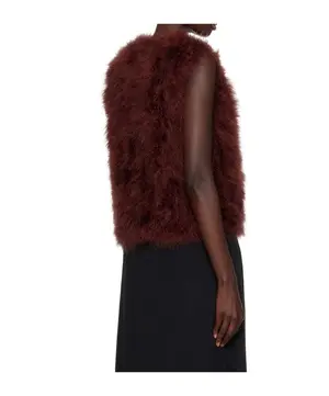 YVES SALOMON Cropped Feather Vest