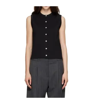 FLORE FLORE Button-front Sleeveless Vest