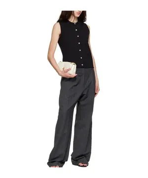 FLORE FLORE Button-front Sleeveless Vest
