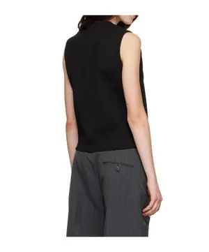 FLORE FLORE Button-front Sleeveless Vest