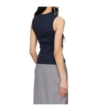 FLORE FLORE Esmé Vest - Navy Blue