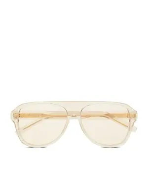 Saint Laurent Aviator Sunglasses - Nude