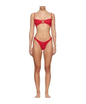 Hunza G Misty Tonal Hoop Bikini Set - Red