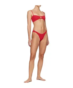 Hunza G Misty Tonal Hoop Bikini Set - Red