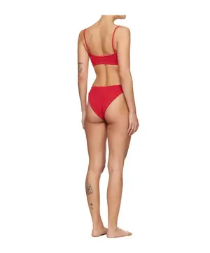 Hunza G Misty Tonal Hoop Bikini Set - Red
