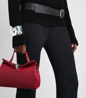 L'Agence Rib-knit Conan Flared Trousers